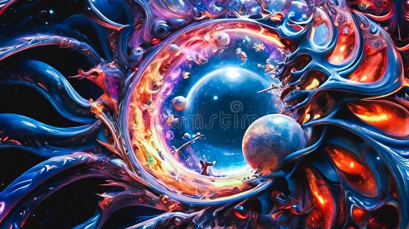 Illustration of an Extraterrestrial Entity, Which Eats Planets Stock ...