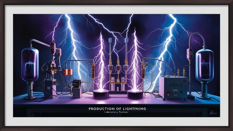 Creating Lightning and Thunder in a Laboratory Environment Stock ...