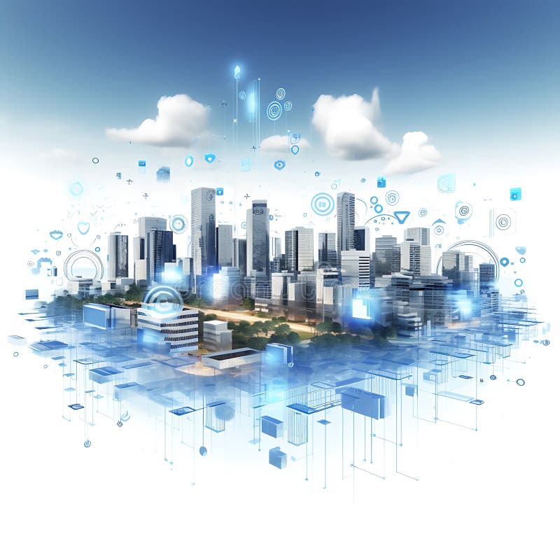 This Image Illustrates the Future of Urban Ecosystems, Where Smart ...