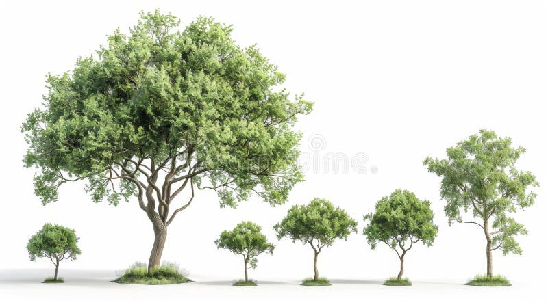 Growing Tree Progression Over Time, Generative AI Stock Image - Image ...
