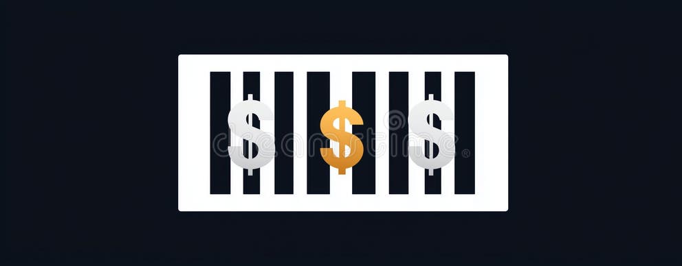 Image Illustrates Stylized Representation of Currency with Dollar Signs ...