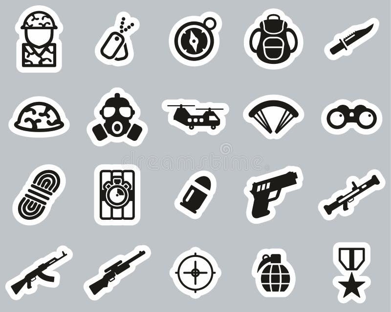 Commandos Icons stock vector. Illustration of commandos - 40799479