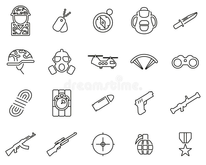 Commandos Icons stock vector. Illustration of commandos - 40799479