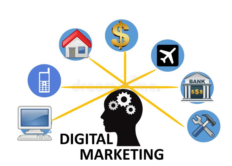 An Image Illustration Digital Marketing from Powerpoint Stock ...