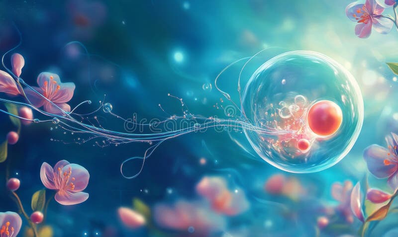 This Image is an Illustration of the Fertilization Process Stock ...
