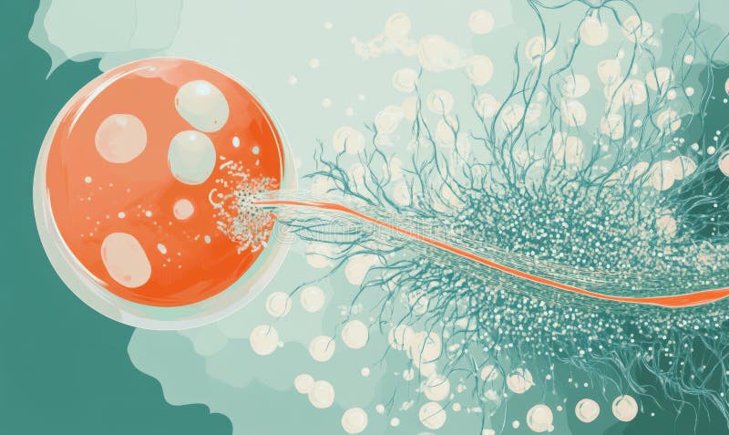 This Image is an Illustration of the Fertilization Process Stock ...