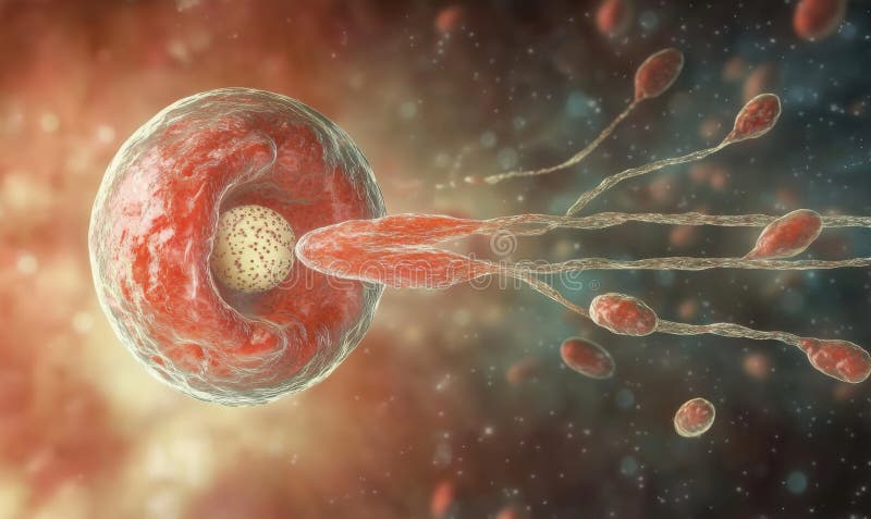 This Image is an Illustration of the Fertilization Process Stock ...