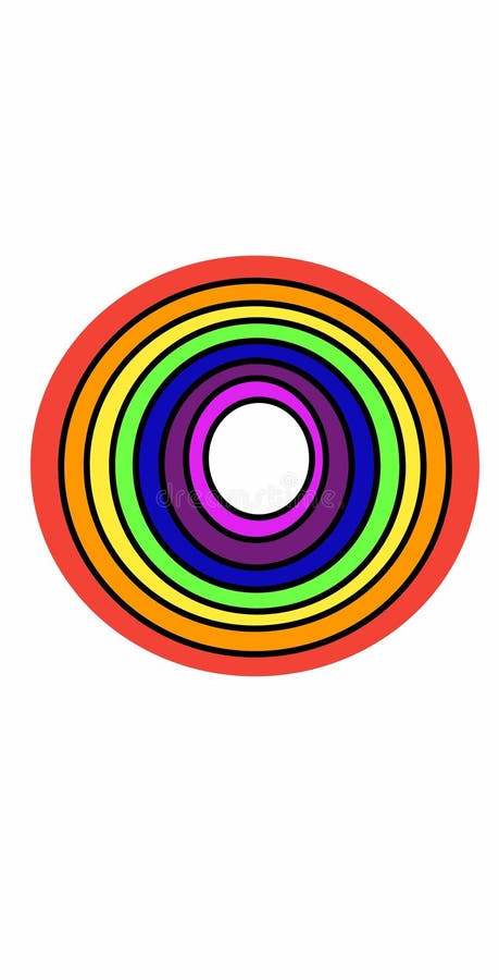 An Image Illustration of Rainbow in Circle Stock Illustration ...