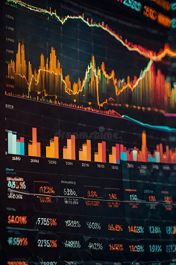 Image Illustration of a Stock Price Development Chart on a Computer ...