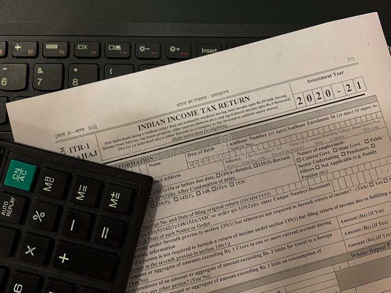 New Indian Taxation from ITR-2 Income Tax Form with Indian Currency on ...