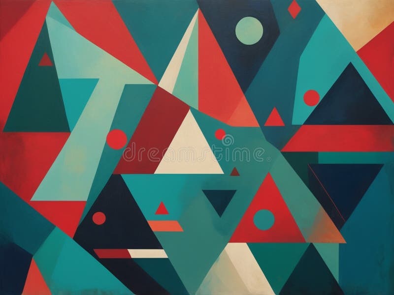 A Composition of Various Geometric Shapes in Asymmetrical Arrangement ...