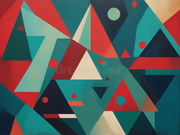 A Composition of Various Geometric Shapes in Asymmetrical Arrangement ...