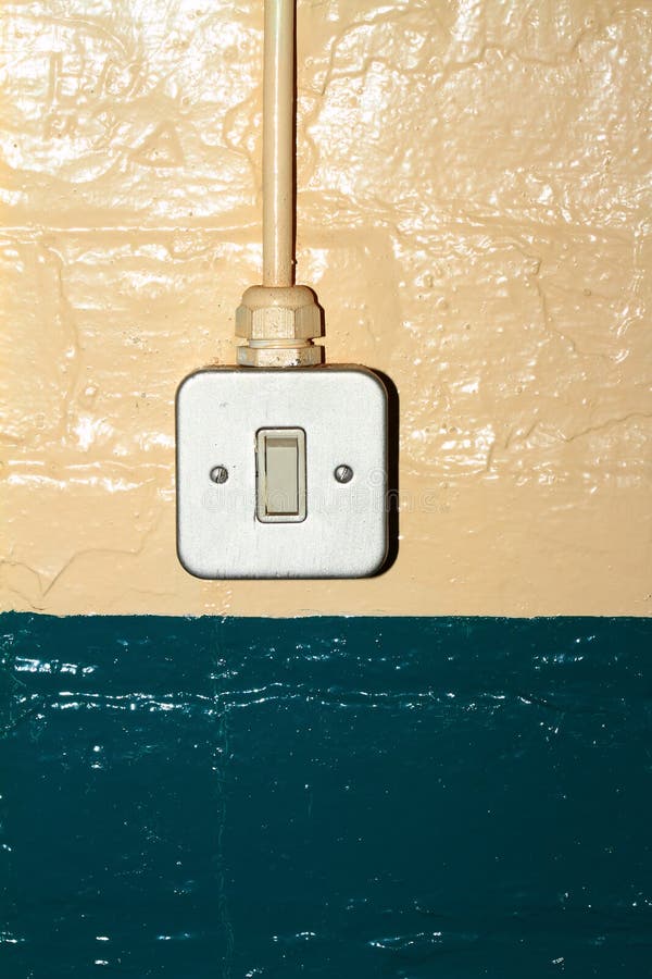 Industrial Light Switch on a Wall Stock Photo - Image of electric ...
