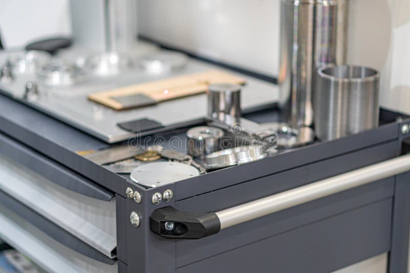 Image of an Industrial Workshop with a Machine Tool or CNC System, Dark ...