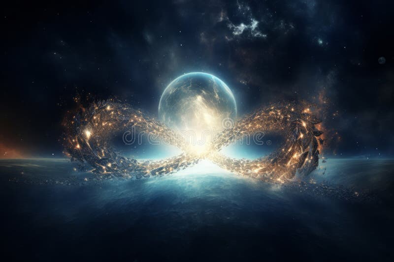 An Image of an Infinity Sign in Space Stock Photo - Image of nebula ...