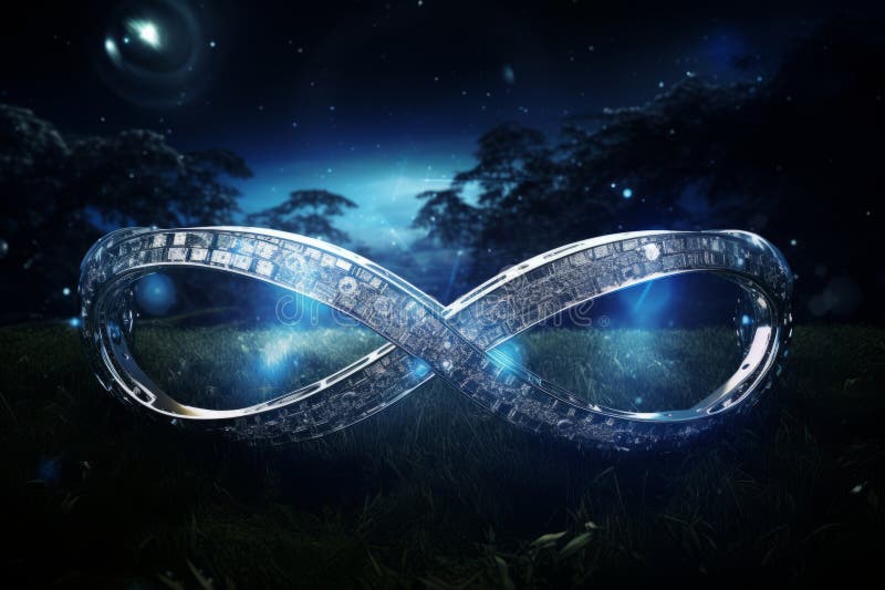 An Image of an Infinity Symbol in the Dark Stock Photo - Image of space ...