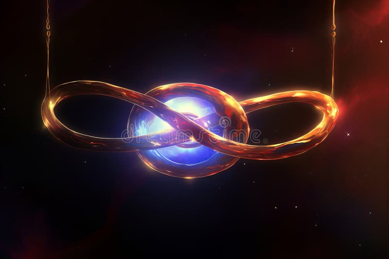 An Image of an Infinity Symbol on a Dark Background Stock Photo - Image ...