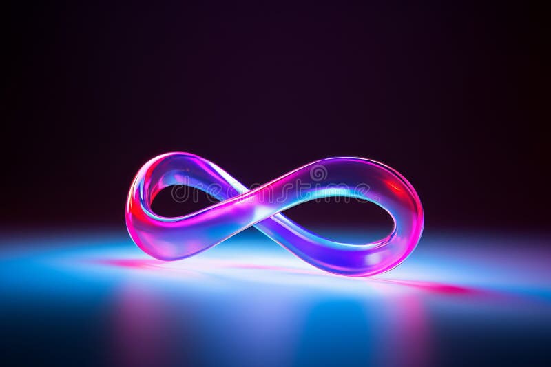 An Image of an Infinity Symbol Glowing in the Dark Stock Illustration ...