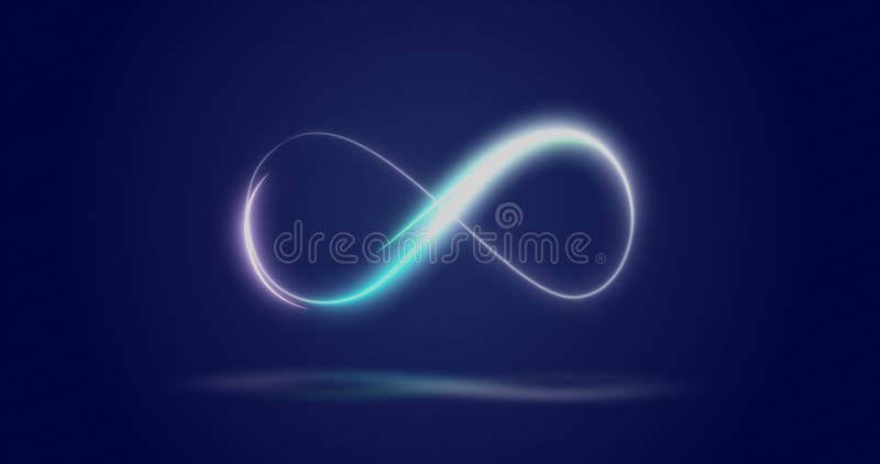 Image of Infinity Symbol Over Navy Background Stock Illustration ...
