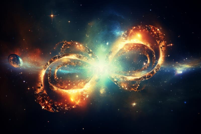 An Image of an Infinity Symbol in Space Stock Image - Image of backdrop ...