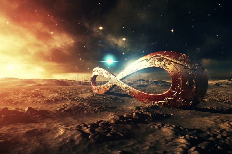 The Infinity Symbol is Made Up of Fire and Smoke Stock Illustration ...