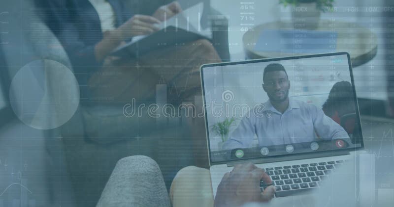 Image of Infographic Interface and African American Colleagues ...