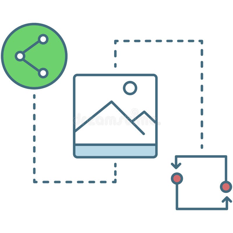 Image and Information Share Exchange Vector Icon Stock Vector ...