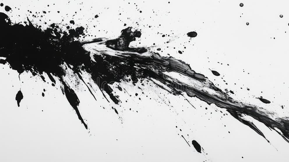 Image of Ink Falling on a White Paper Background Stock Illustration ...