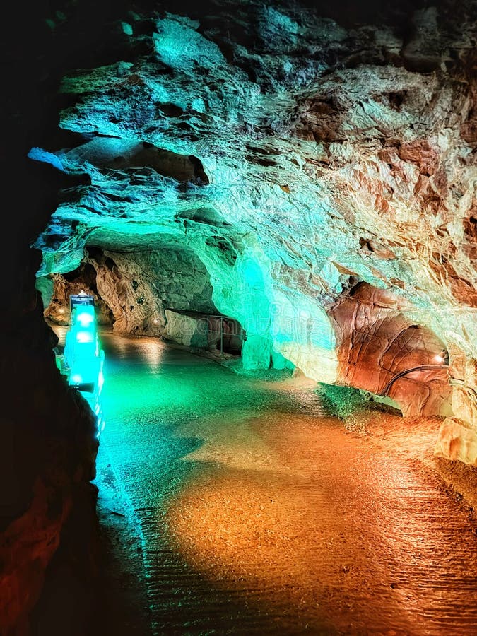 The Caves at Cheddar Gorge stock photo. Image of darkness - 385773126