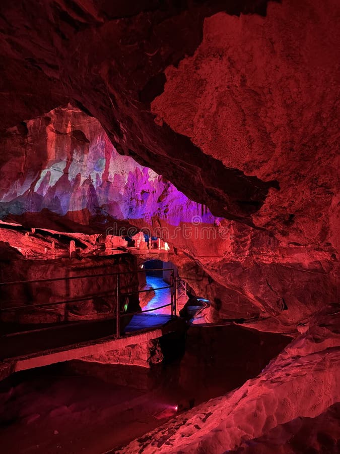The Caves at Cheddar Gorge stock image. Image of cave - 385773009