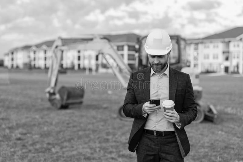 Image with Inspector of Construction Engineering at Site. Inspector of Construction Engineering ...