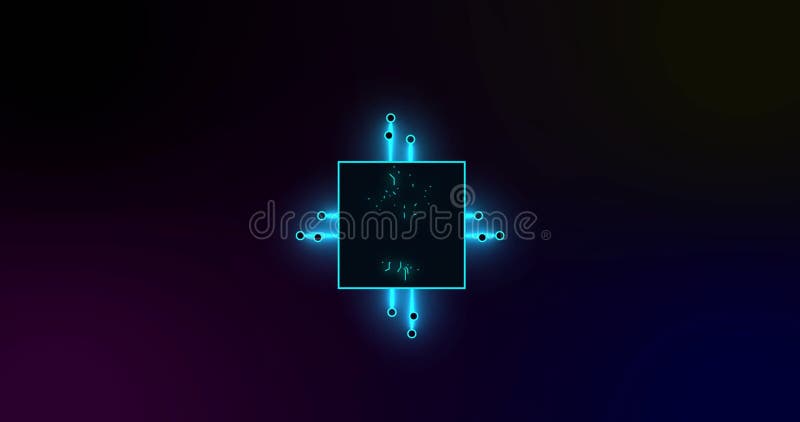Image of Integrated Circuit Over Binary Code on Digital Screen Stock ...