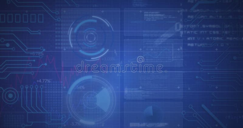 Image of Interface with Round Scanner, Microprocessor Connections and ...