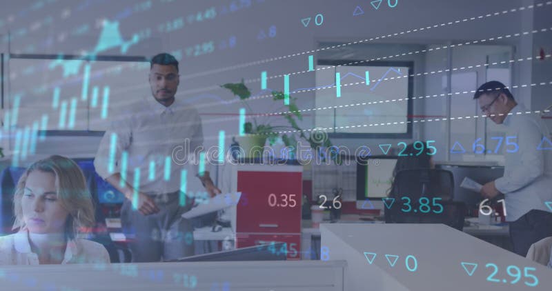 Image of Interface Showing Data and Statistics with Business Colleagues ...
