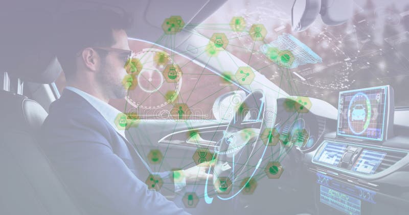 Image of Interface Showing Scope and Information Displays with Man in ...