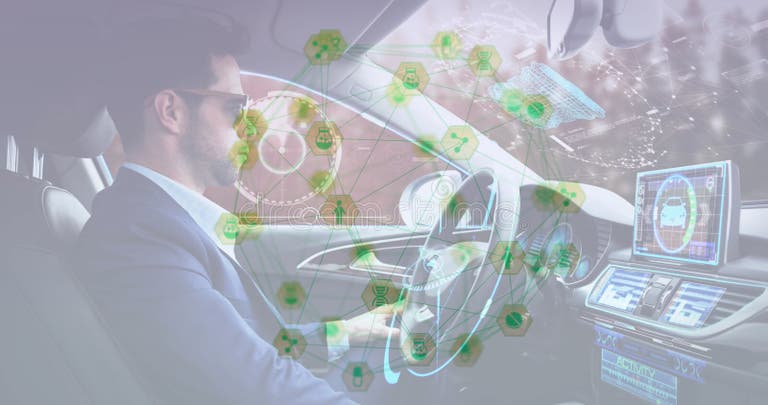 Image of Interface Showing Scope and Information Displays with Man in ...