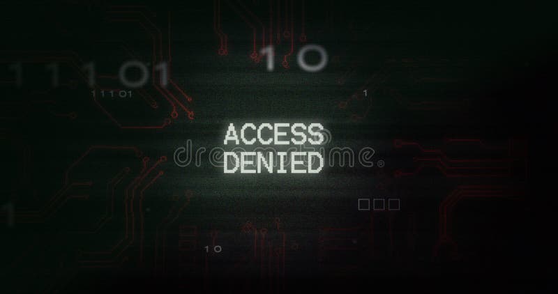 Image of Interference Over Access Denied Text, Data Processing and Computer Circuit Board Stock ...