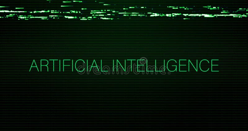Image of Interference Over Artificial Intelligence Text on Black ...