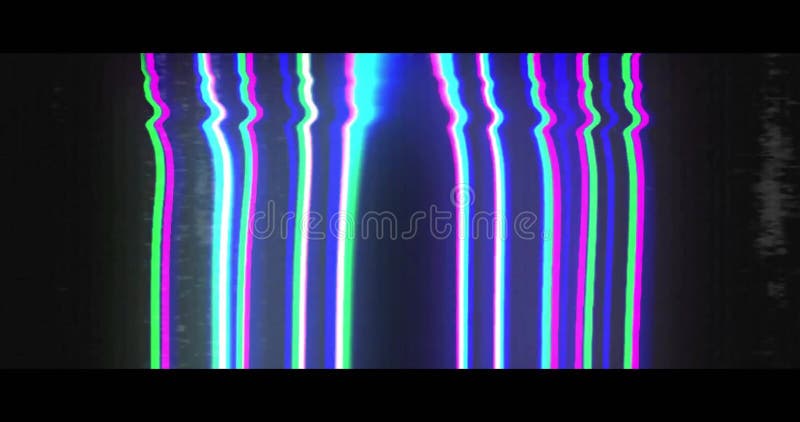 Image of Interference Over Colourful Lines on Black Background Stock ...