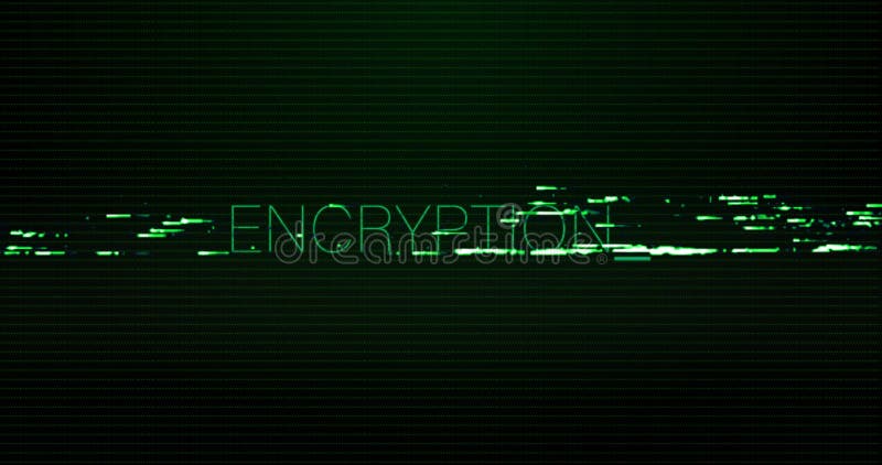 Image of Interference Over Encryption Text on Black Background Stock ...