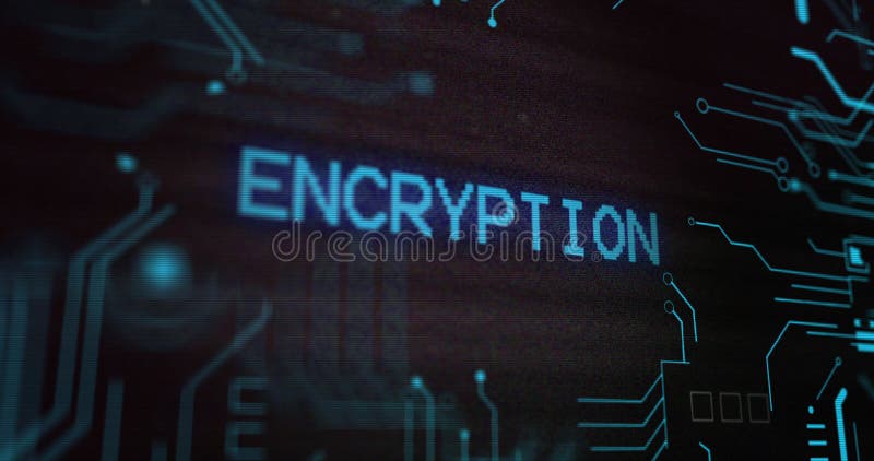 Image of Interference Over Encryption Text, Data Processing and Computer Circuit Board Stock ...