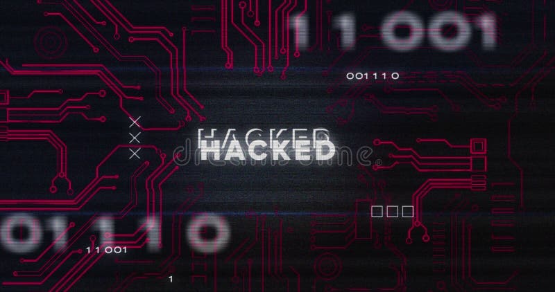 Image Of Interference Over Hacked Text Data Processing And Computer