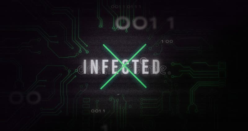 Image of Interference Over Infected Text, Data Processing and Computer Circuit Board Stock ...