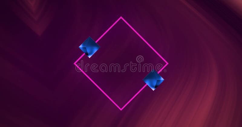 Image of Interference Over Shapes Moving on Black Background Stock ...