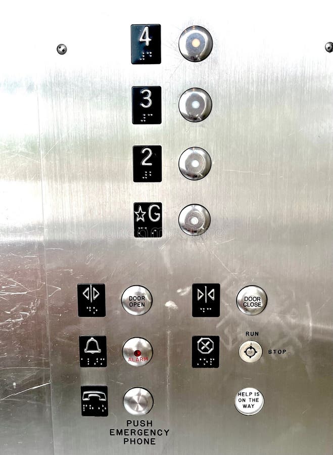 Human Impact. Elevator Buttons Weathered by Use Stock Image - Image of ...