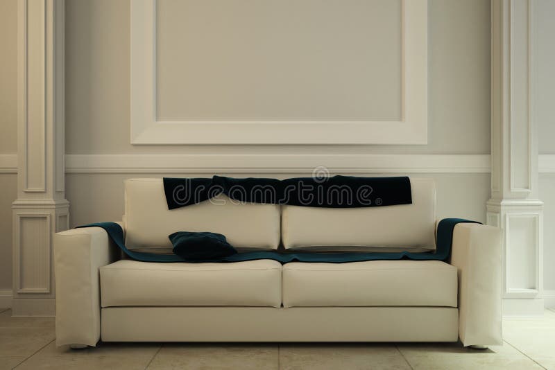 Image of the Interior Made in Antique Style with a Sofa Inside. Stock ...