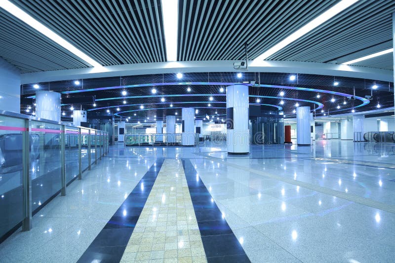 Image of the Interior in Morden Subway Building Stock Image - Image of ...
