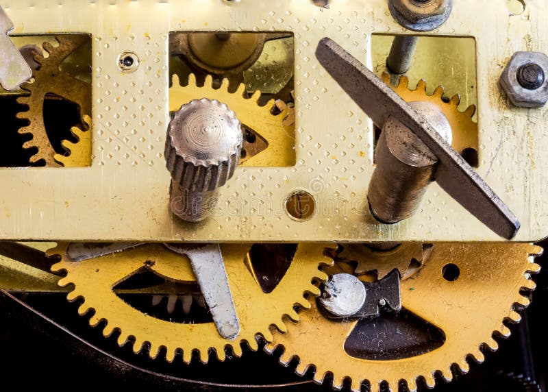 Clockworks. Detail, Close Up. Stock Image - Image of black, stilllife ...