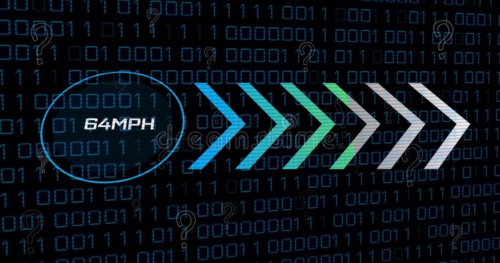 Image of Internet Speed, Arrows and Binary Coding Stock Image - Image ...