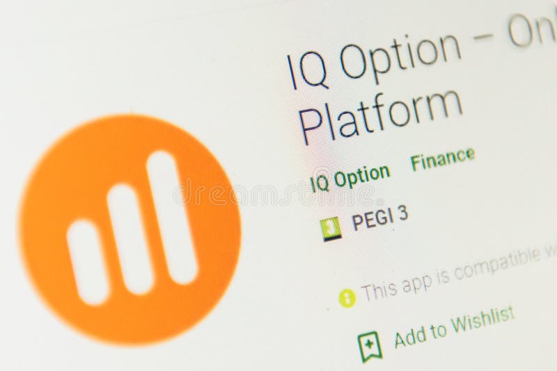 IQoption App Icon. Selective Focus. Editorial Photography - Image of ...